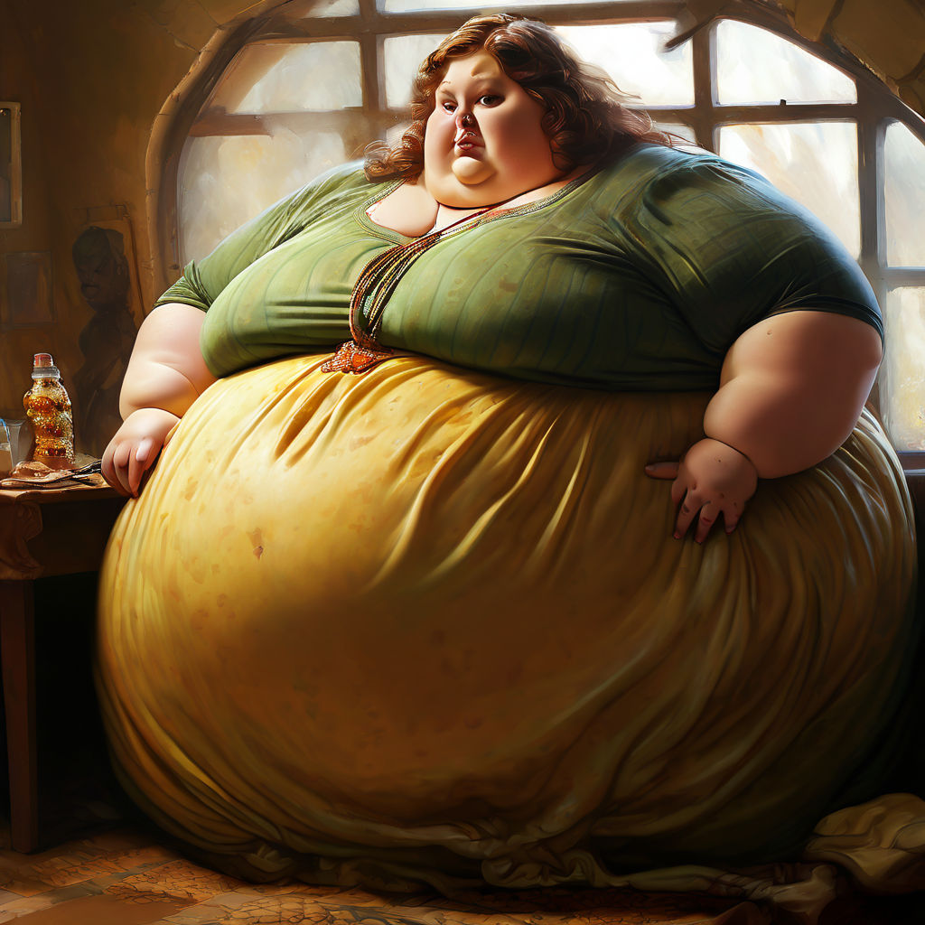 Morbidly Obese inflated fat woman by Scorebell loser - Playground