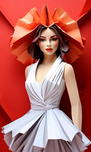 Origami style girl . paper art by Arthur: Crybaby - Playground