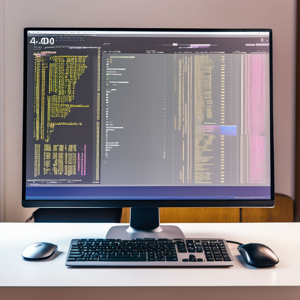 Large screen of computer with a title "40 commands" and the ... by ...