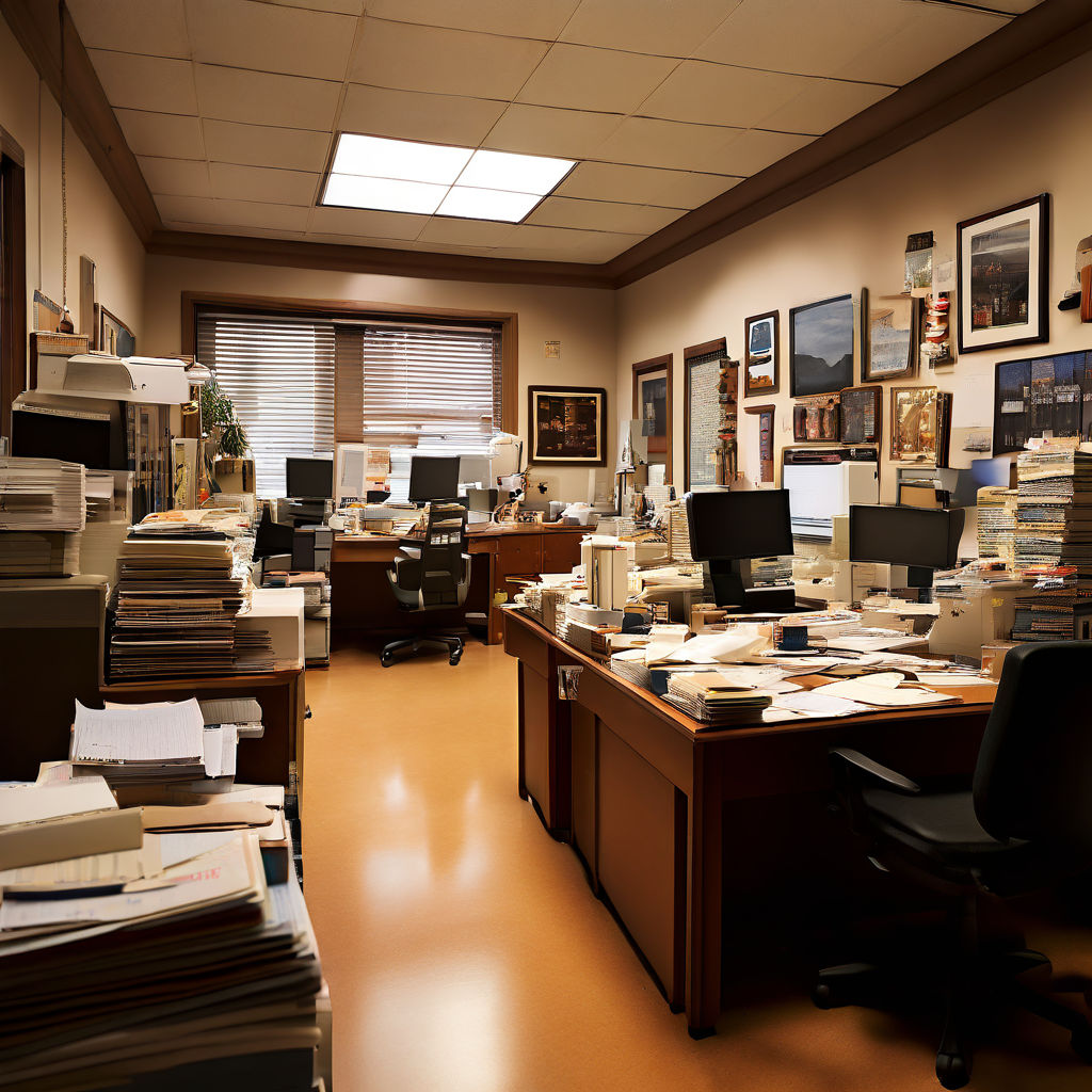 A snapshot of the renowned set of the TV series "The Office" by Arthur ...