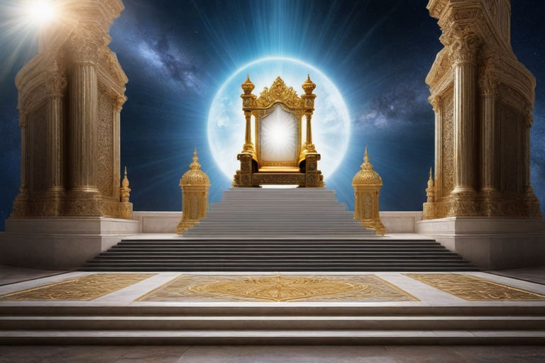 Crea una imagen majestuosa y detallada que muestre el trono ... by ...