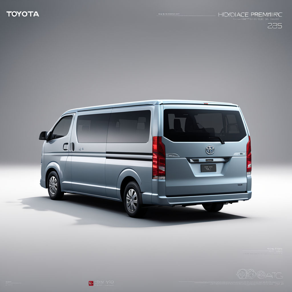 Toyota hiace premio 2025 back side in room by Farhan Ghaffar - Playground