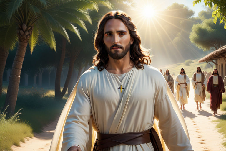 Ultra realistic image of Jesus walking by Laura Cedeño - Playground