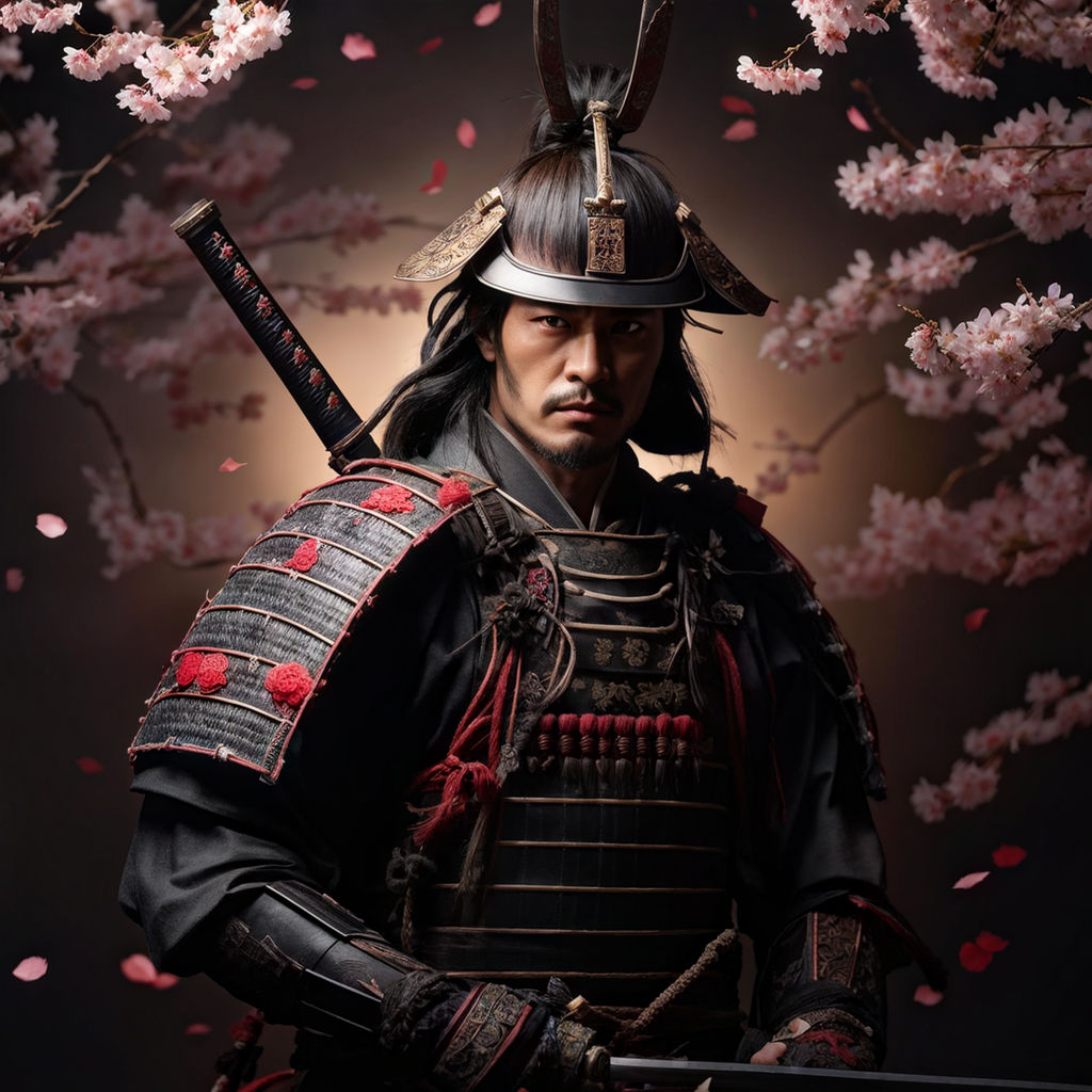 Chinese samurai portrait by Bonnie - Playground