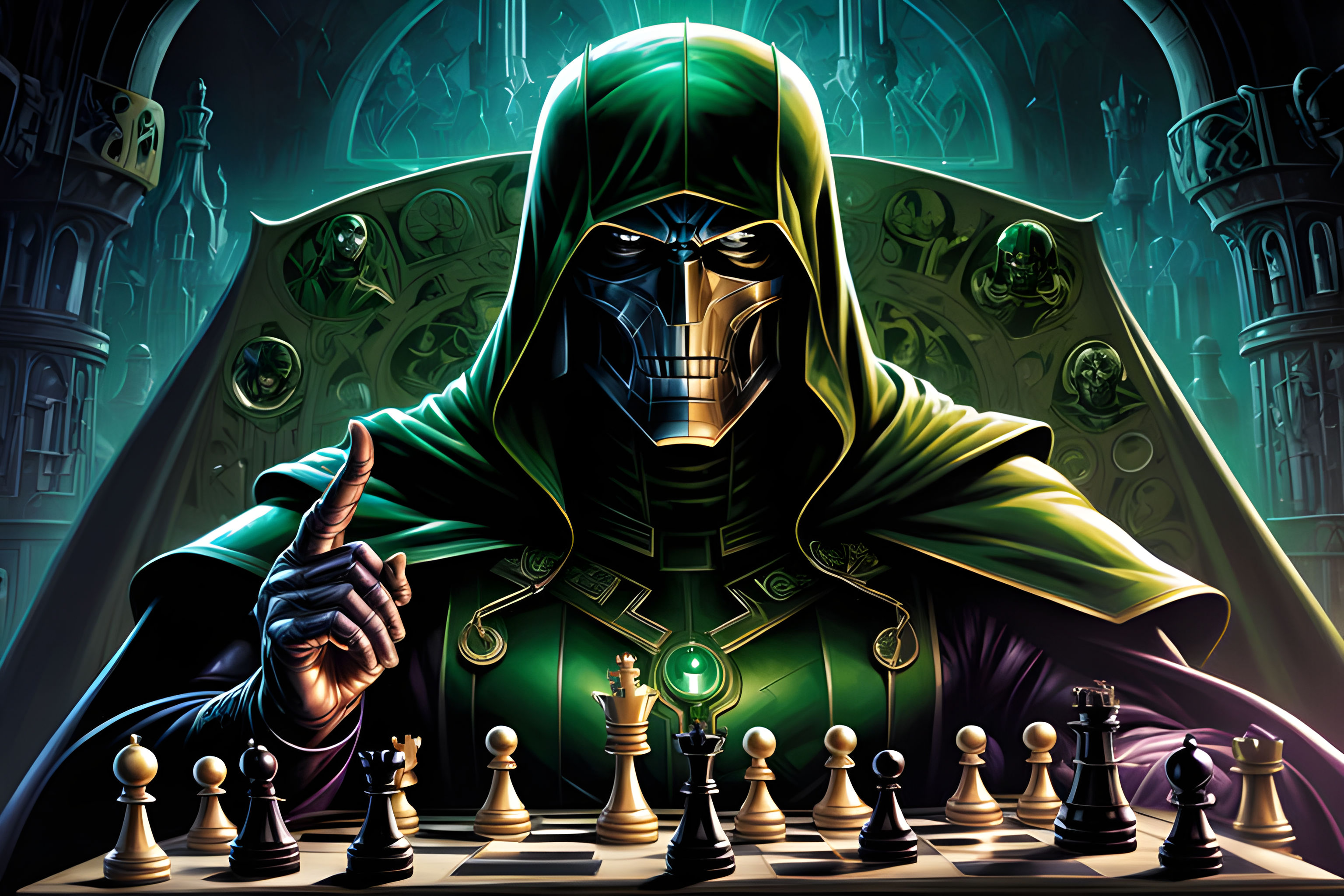 Doctor Doom dark Mystic and esoteric Chess in his dark castl... by ...