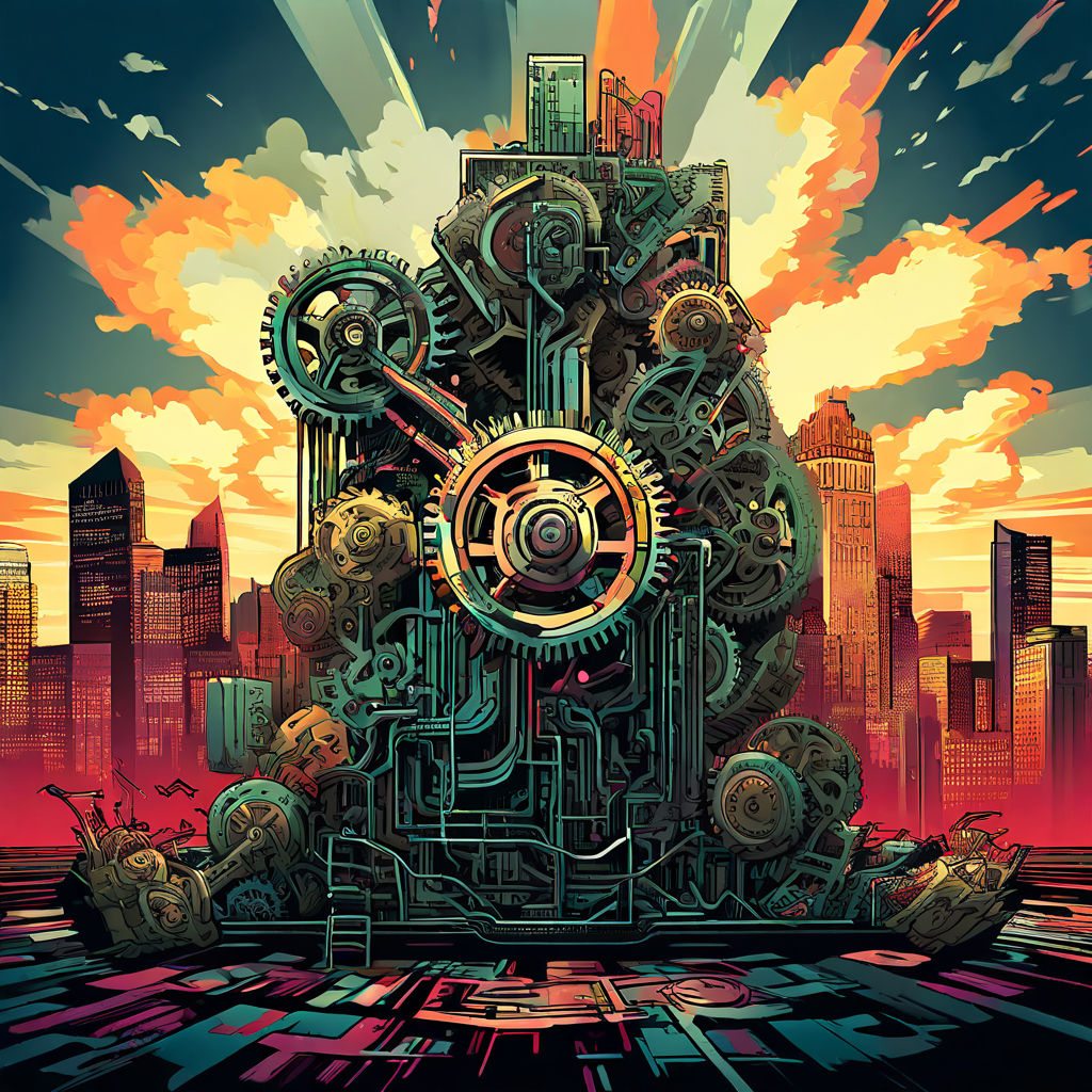 Illustration of a complex system of security market regulati... by ...