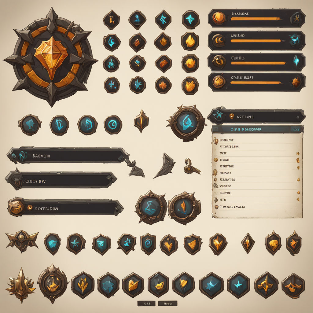 Modern MMORPG UI kit design by Mazeah321 Mazeah - Playground