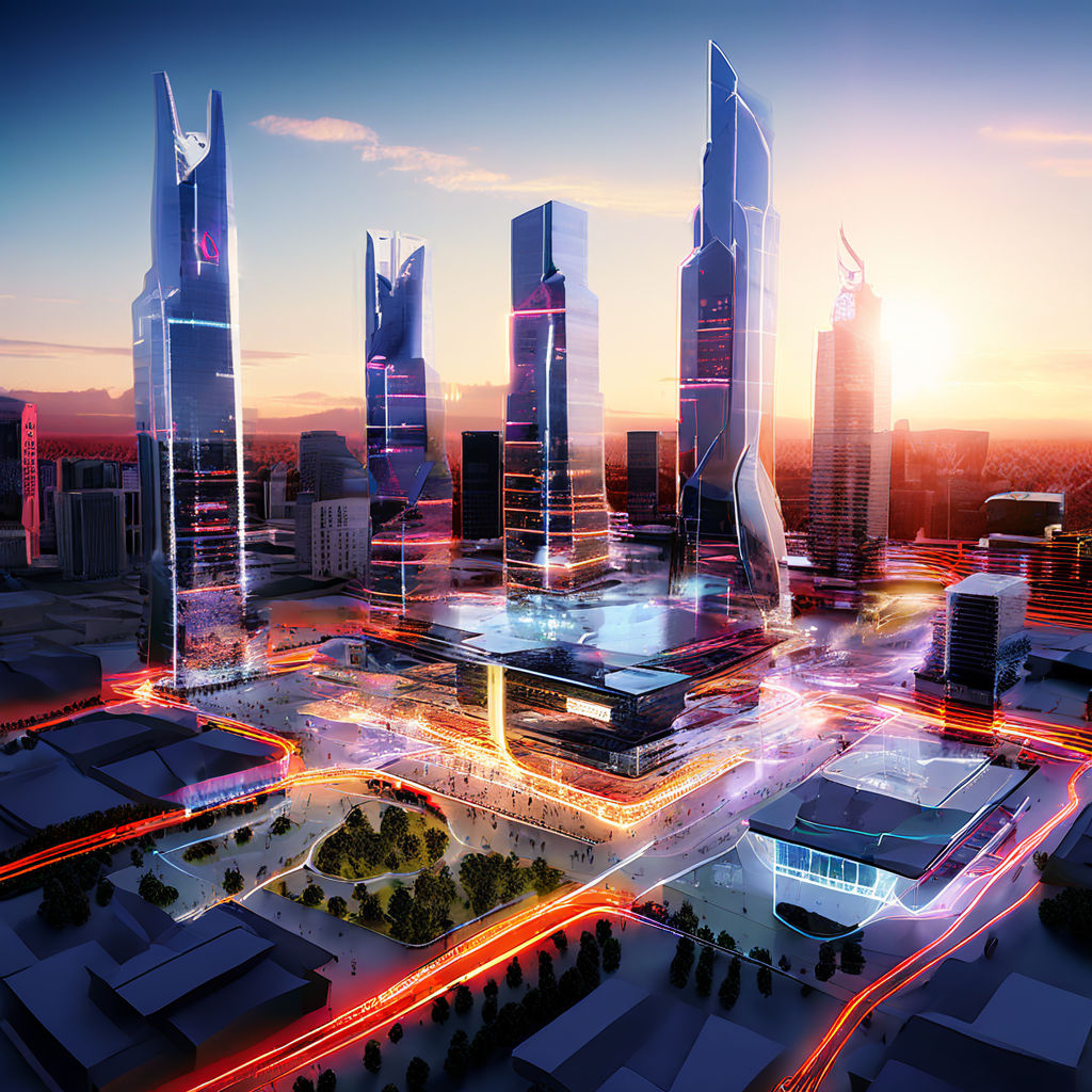 NeoCity Central map featuring NeuroCorp Solutions headquarte... by ...