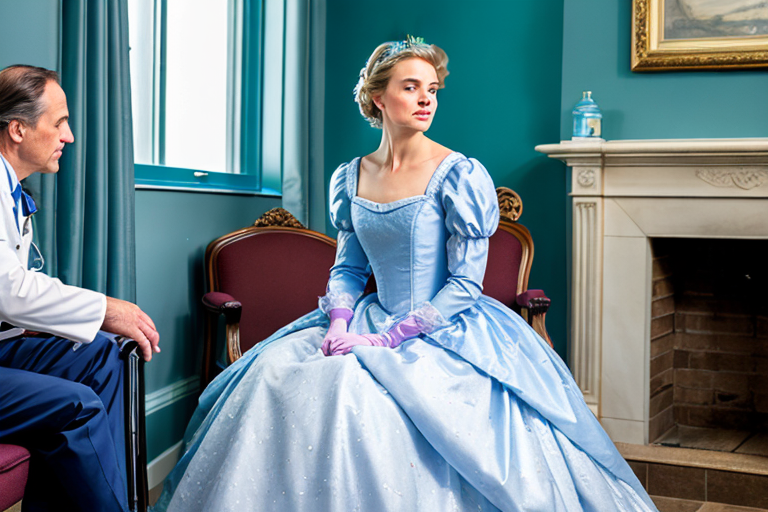 Cinderella in a doctor's office waiting room by Wayne Howell - Playground