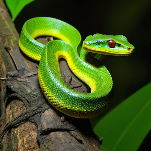 Red-tailed bamboo pitviper by PFS 2021 Channel - Playground