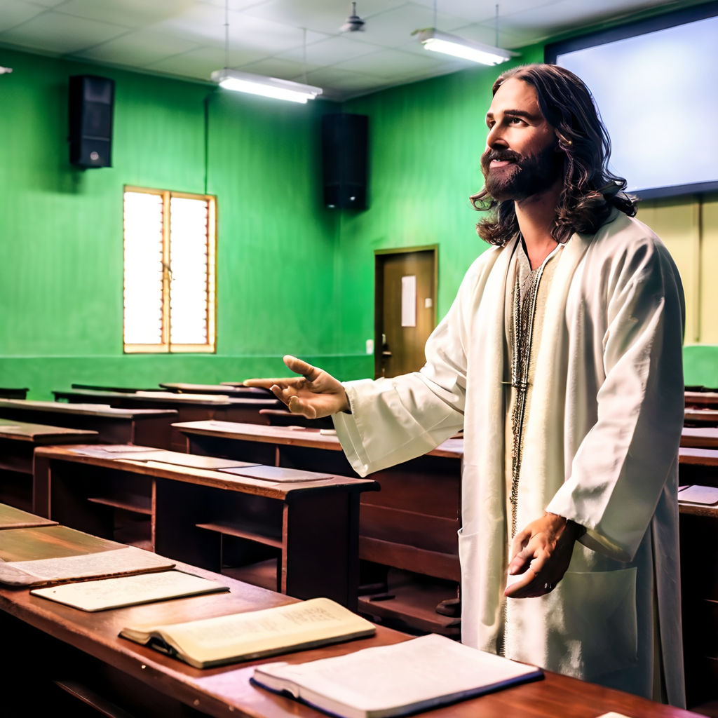 Jesus professor em uma sala de aula by Rafael Barbisan - Playground