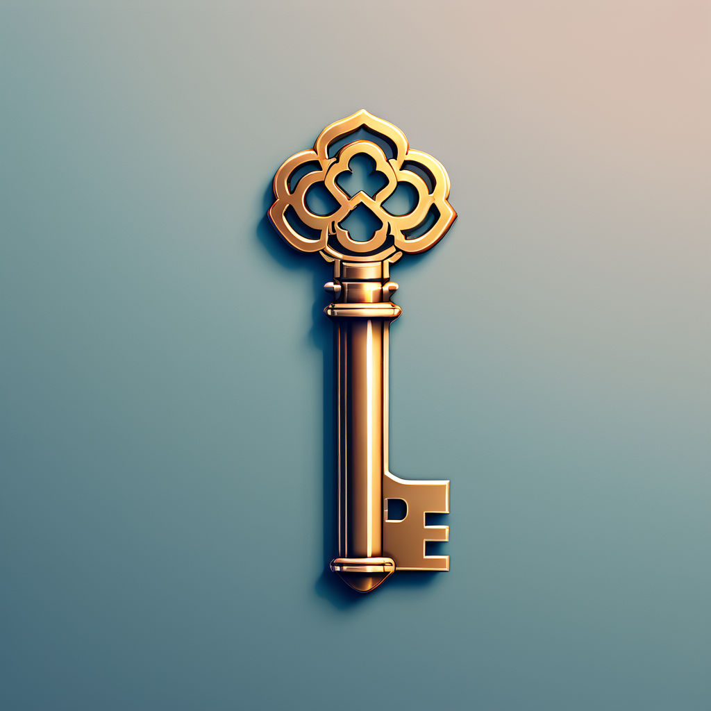 Icon for a video game that looks like a key with a simple de... by ...