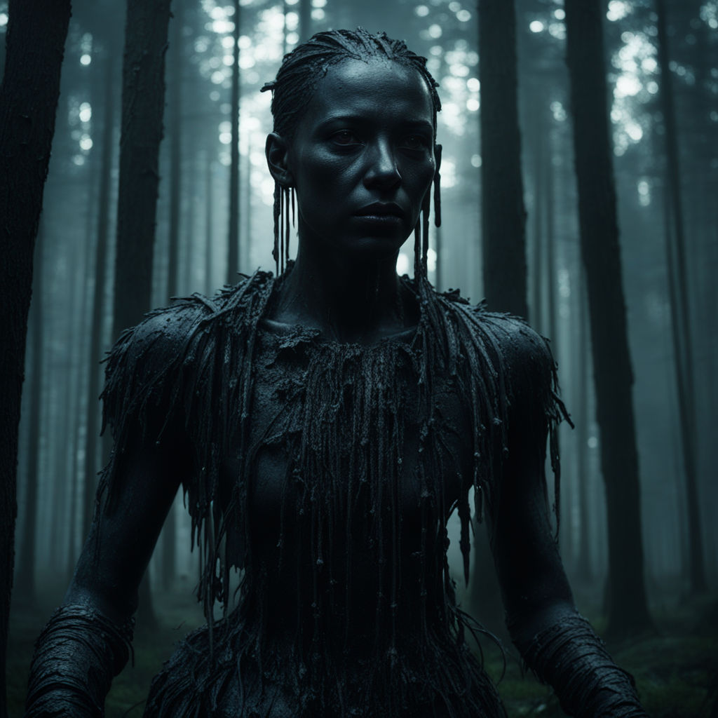 A BIZARRE DARK HUMANOID IN THE FOREST by marlon alvez - Playground