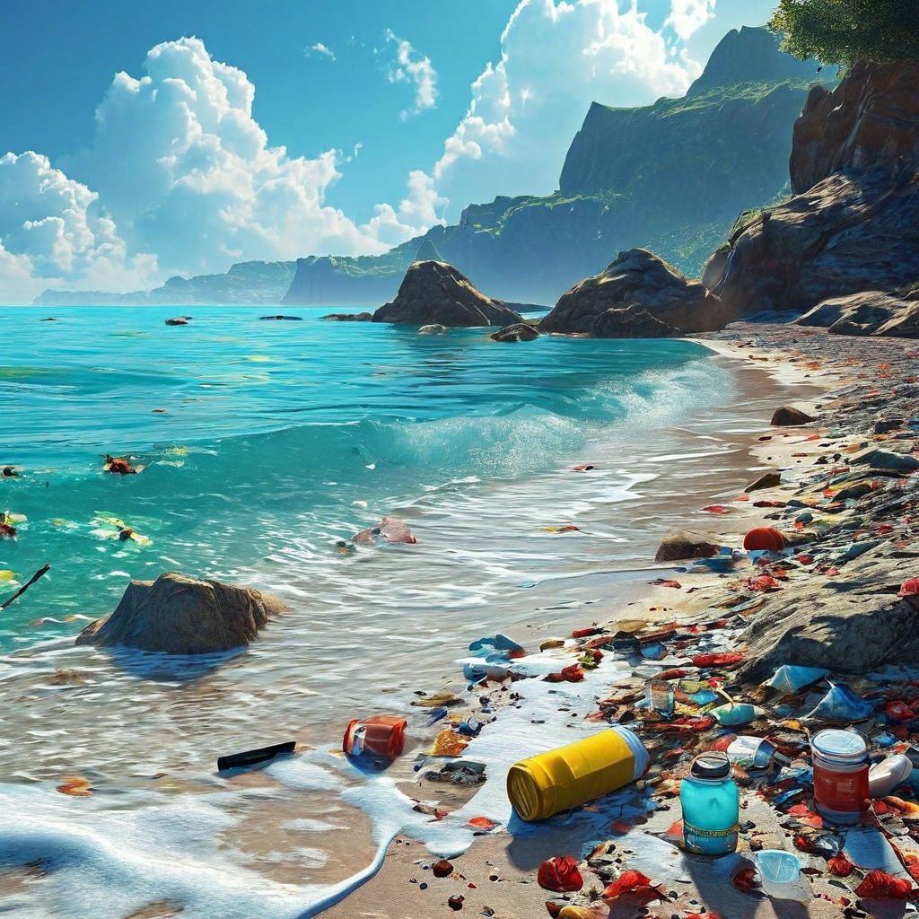 A very large beach had very clean and clear water in the pas... by 남윤서 ...