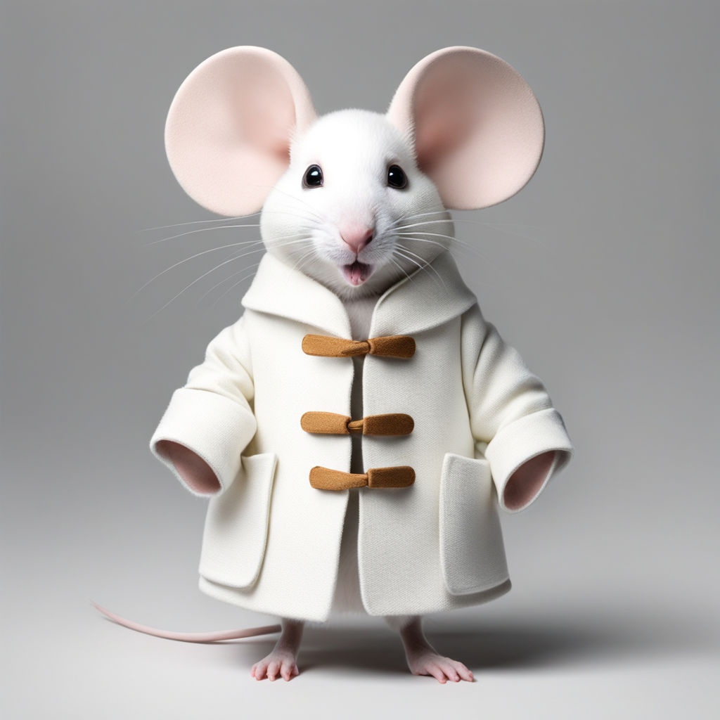 White mouse wearing coat by Gungun Hemaka - Playground