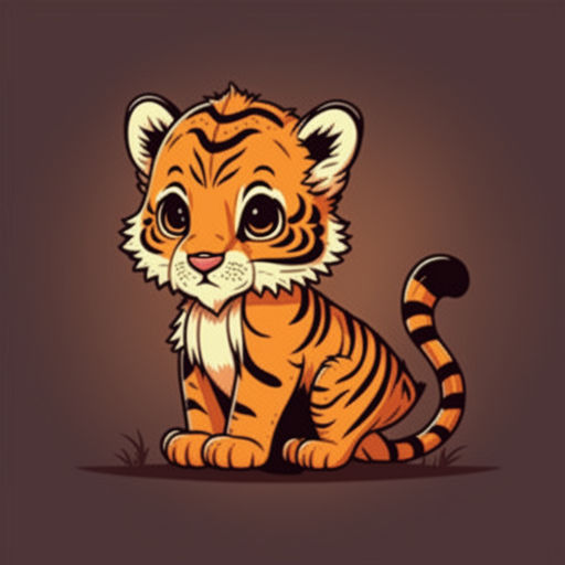 Cute baby tiger cartoon vector illustration ( ultra full hq) by ray ...