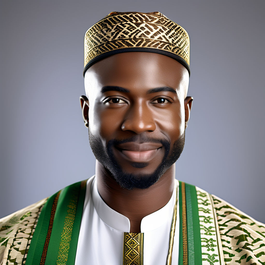 Nigerian man dons traditional garb for a headshot by Jake - Playground