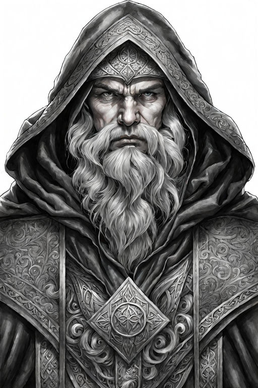 An intricately detailed illustration of a dwarf mage by Booherman ...