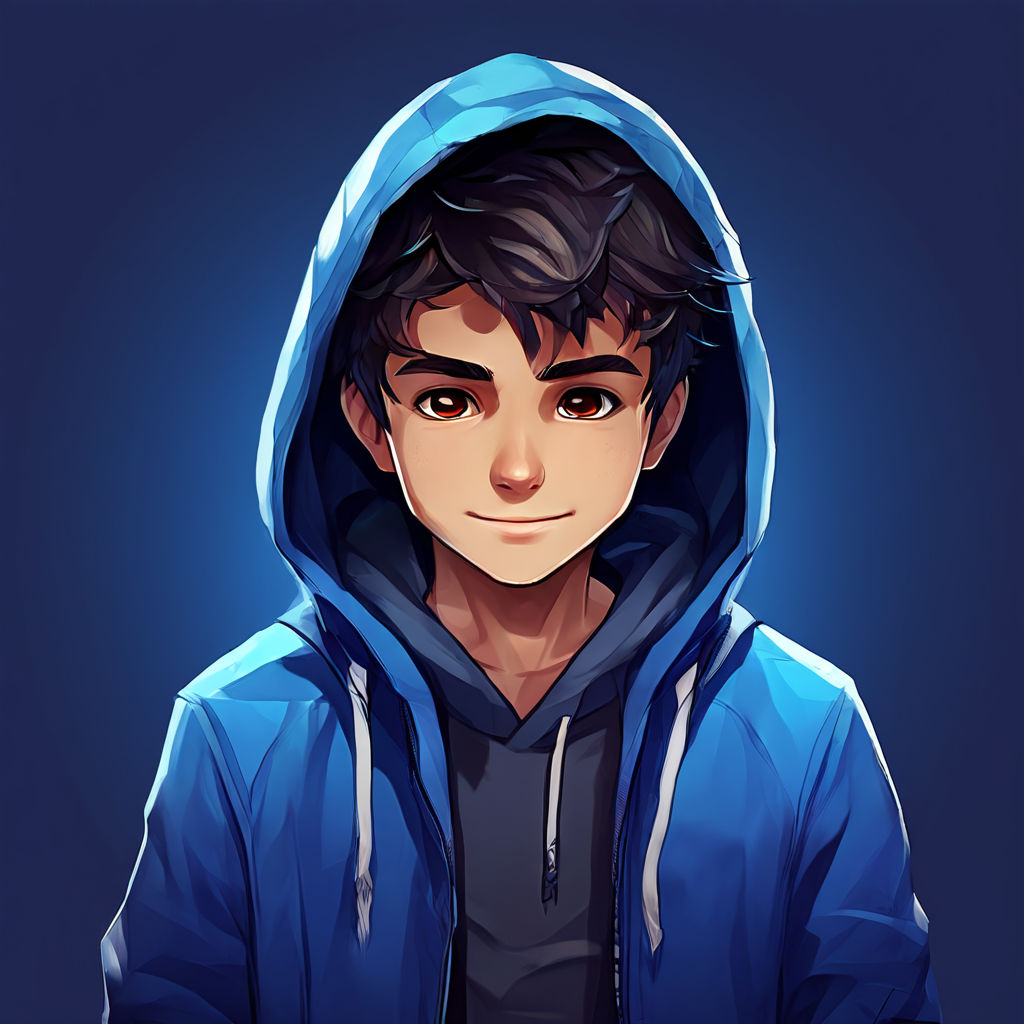 Create an avatar of a boy around 19 years old with short bla... by Aman ...