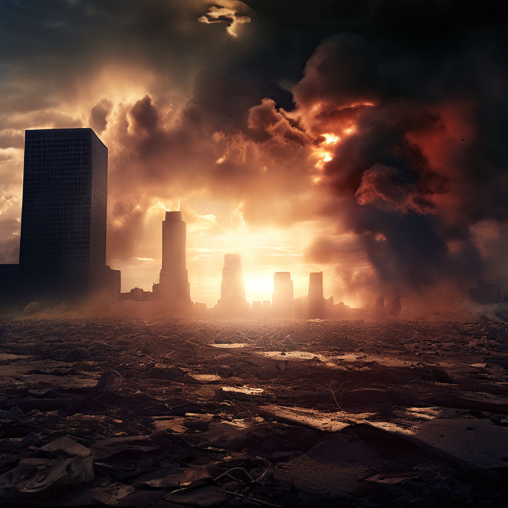 Cityscape in the aftermath of a nuclear explosion by Vilmantas Norvaisas - Playground