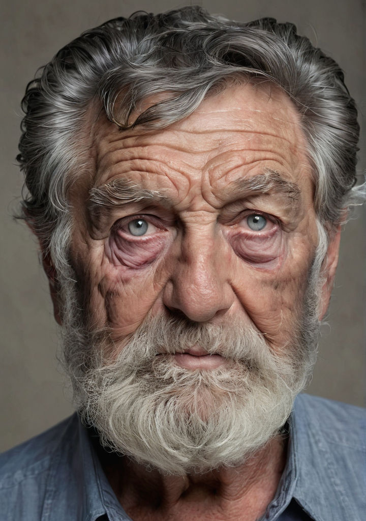 Man's Appearance: Age: 70 years old Face: Wrinkled skin wit... by david ...