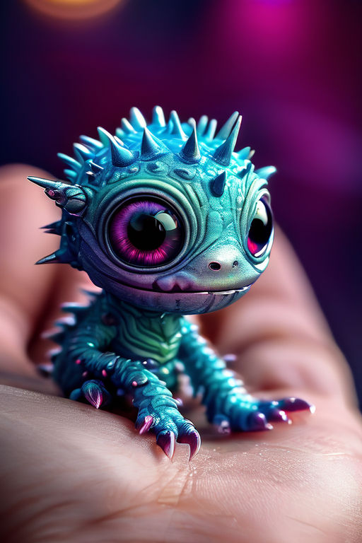 A Tiny Cute Monster In A Hand By Nobody Playground