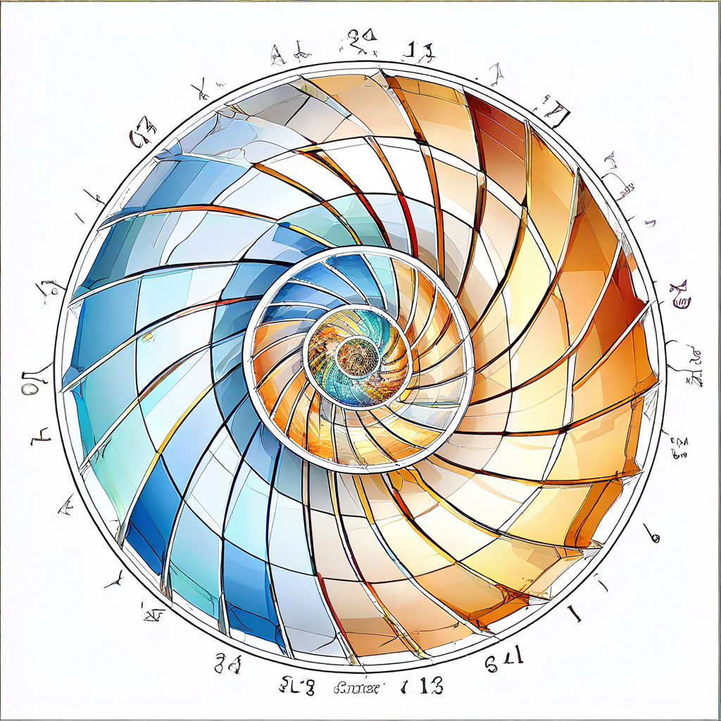 Fibonacci Sequence graph merging into the Golden Ratio spira... by 鍾秀香 ...