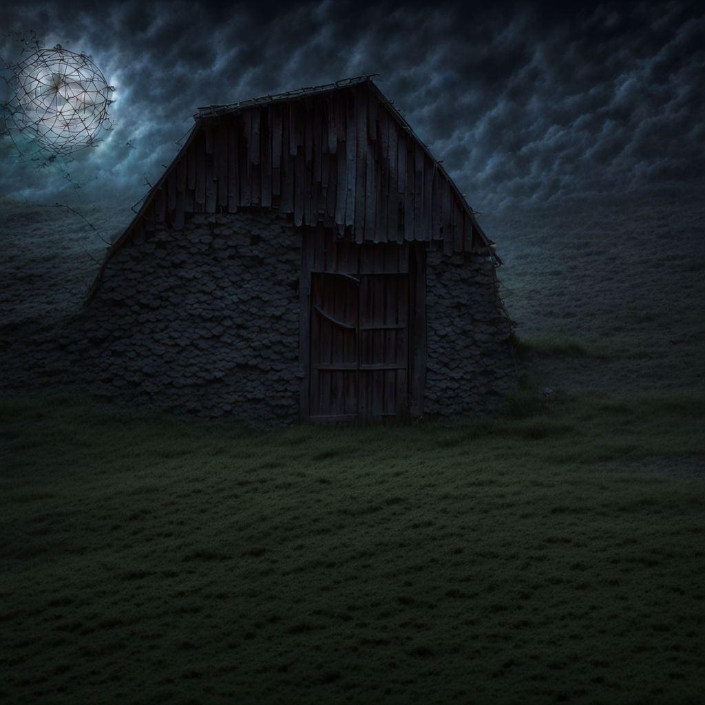 Outside a spooky barn at nite deep depth out of frame image ... by ...