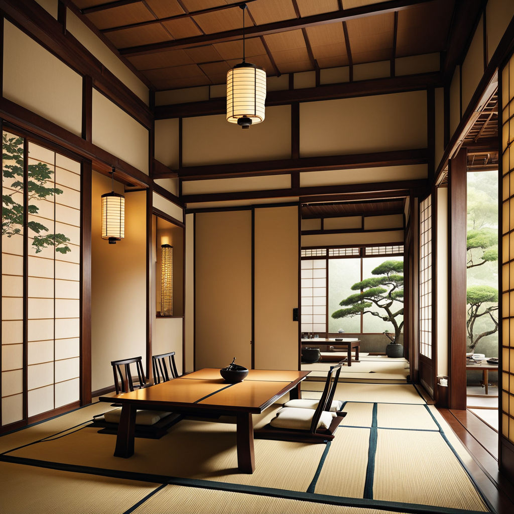 Interior of a traditional Japanese hotel by 정진영 - Playground