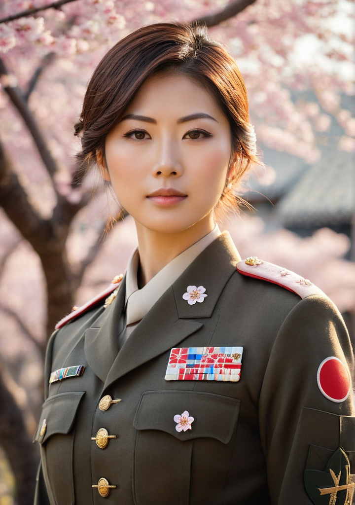 Portrait of a Japanese female soldier by neowin21 - Playground