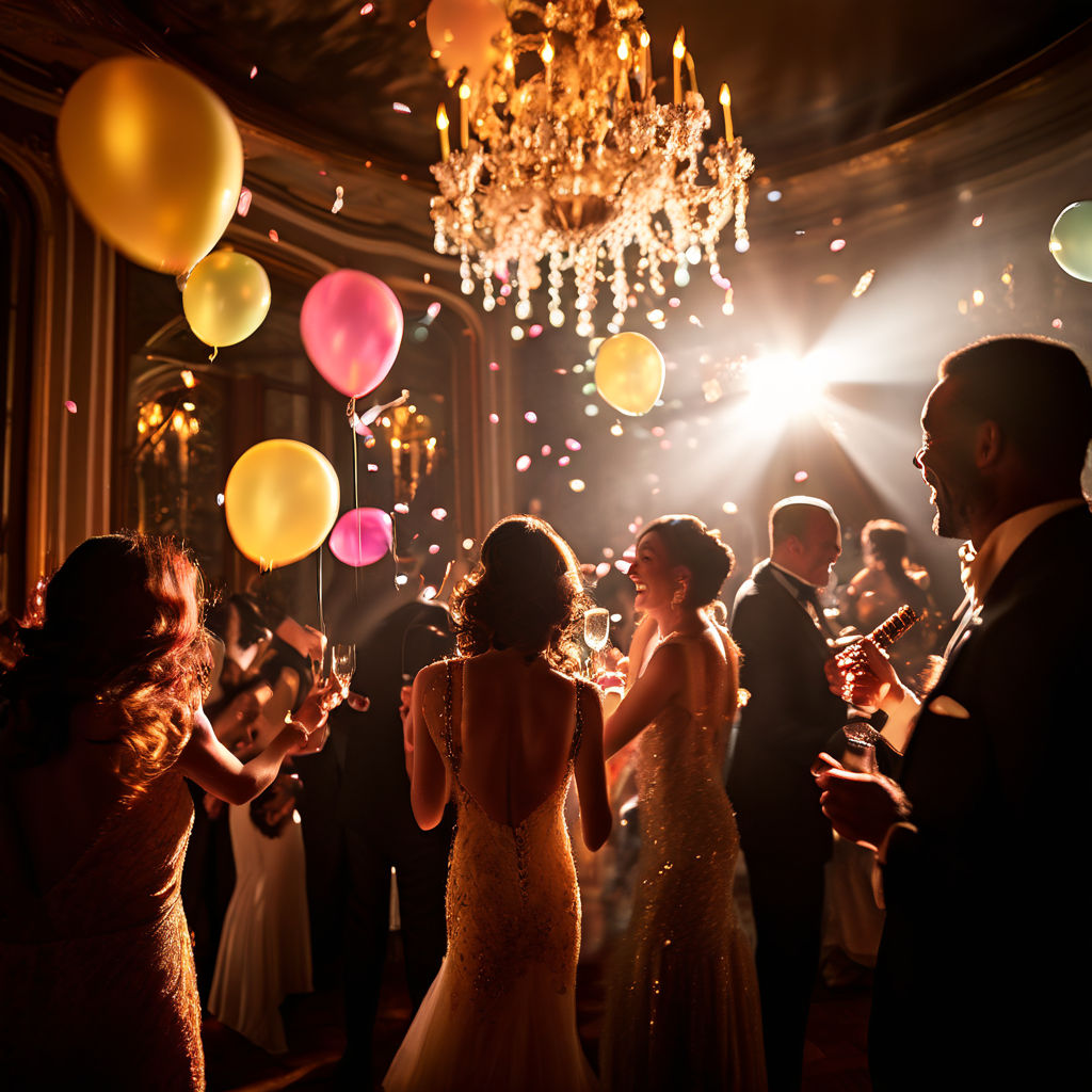A lively party underway in a spacious old mansion by James Turner ...