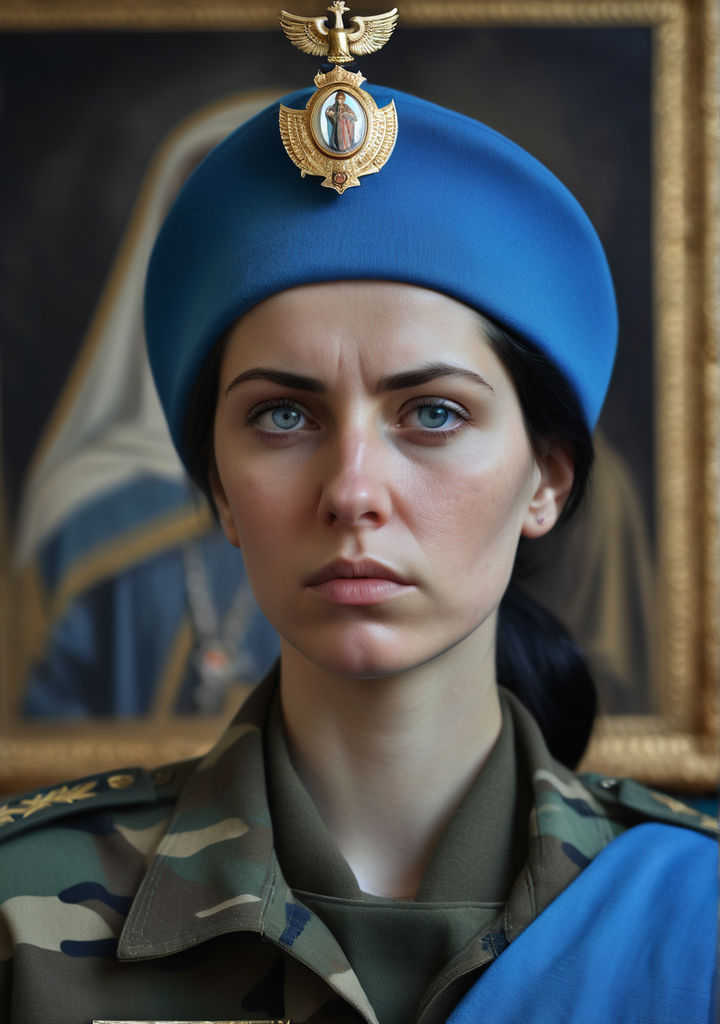 Russian Orthodox female soldier by lei chun - Playground