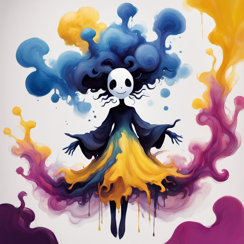 Create a dynamic and ethereal character named Inkblot the Dr... by ...