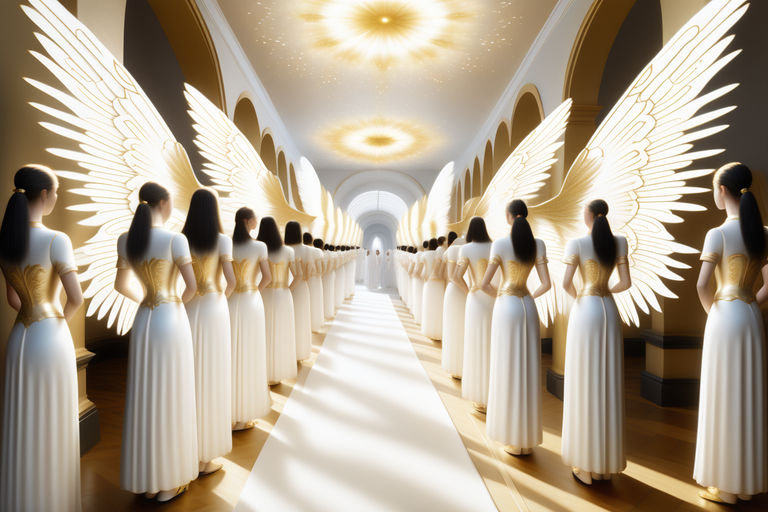 A hyperrealistic photo of many winged male angels by Edwin Moisés ...