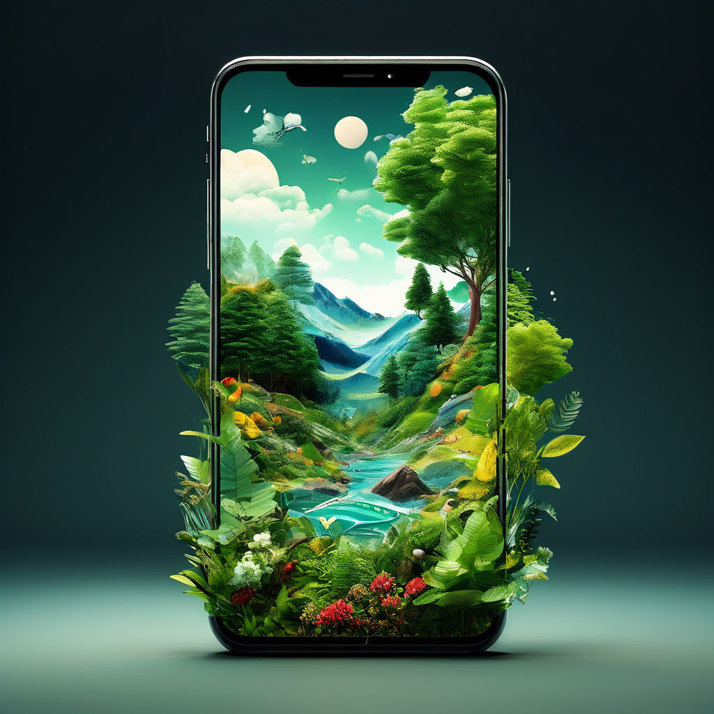 Mobile screen with ecological graphic picture by Диана Вековищева ... Mobile screen with ecological graphic picture by Диана Вековищева ...