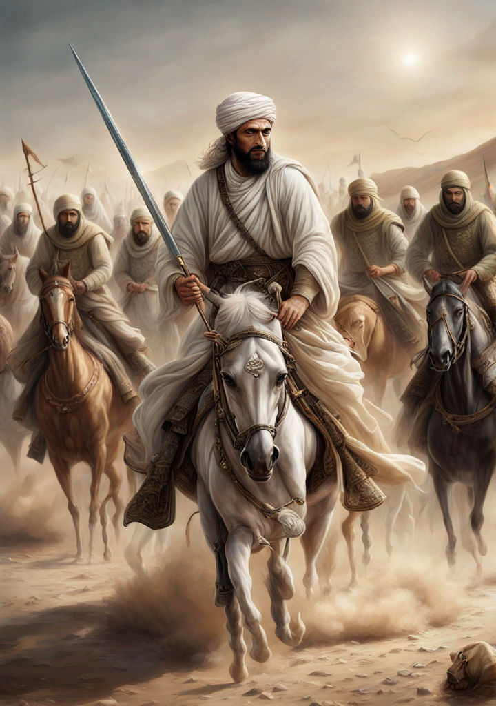 "Detailed depiction of Prophet Muhammad SAW in the middle of... by ...