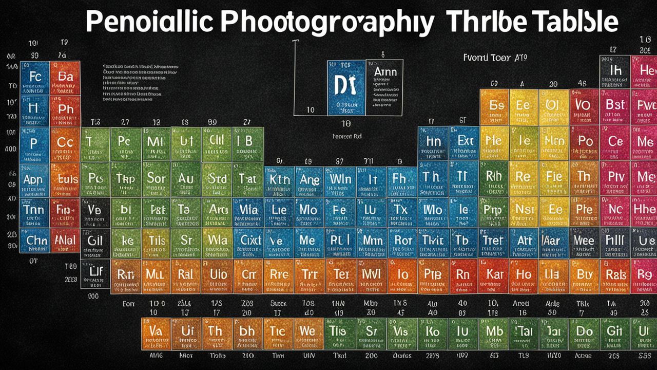 Create an realistic photography about periodic table by Info Hoy ...