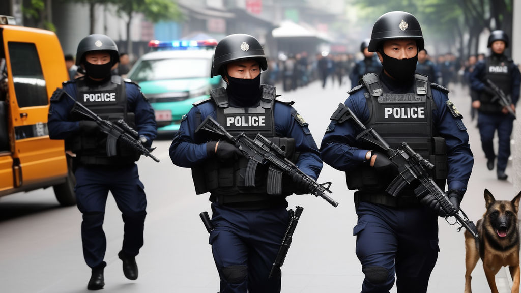 Chinese police hunting down terrorists on the loose in a cit... by ...