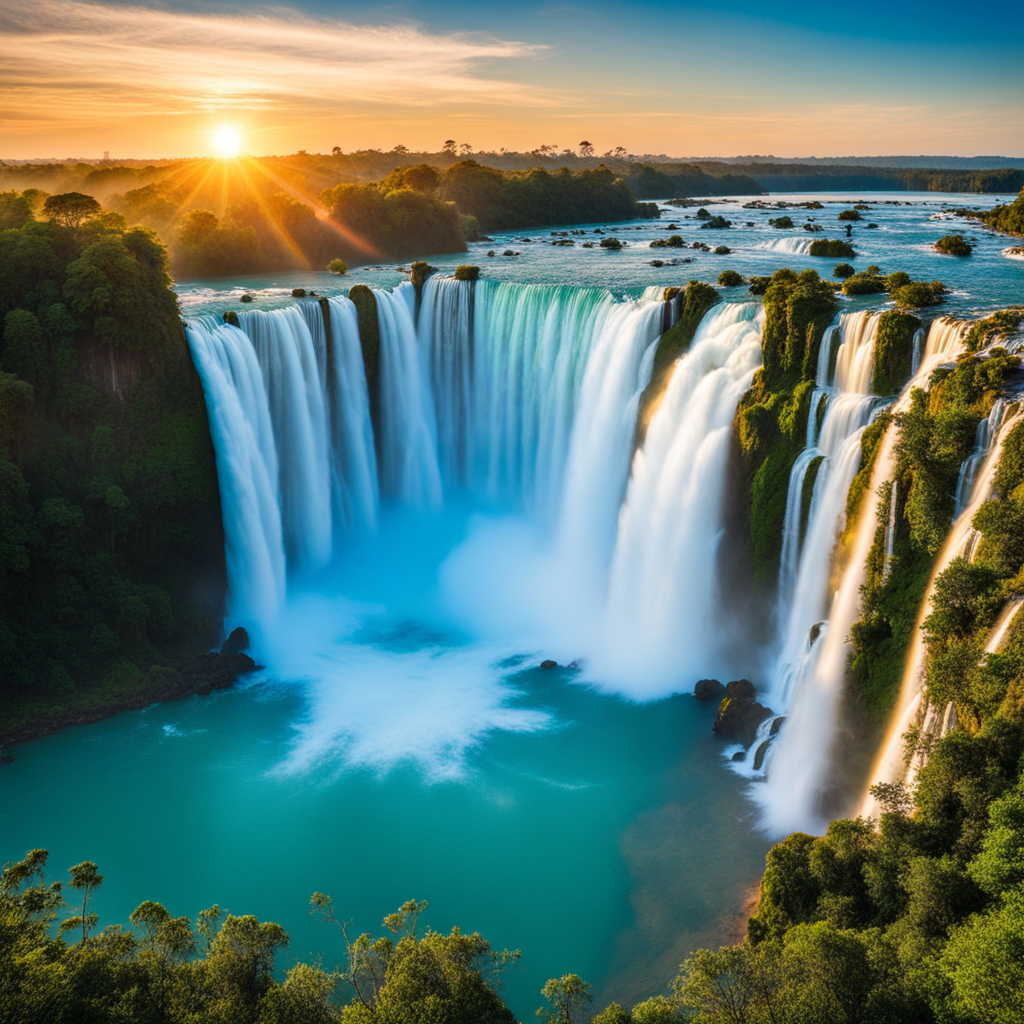 Multiple huge waterfalls in a scene by Jon Rowe - Playground