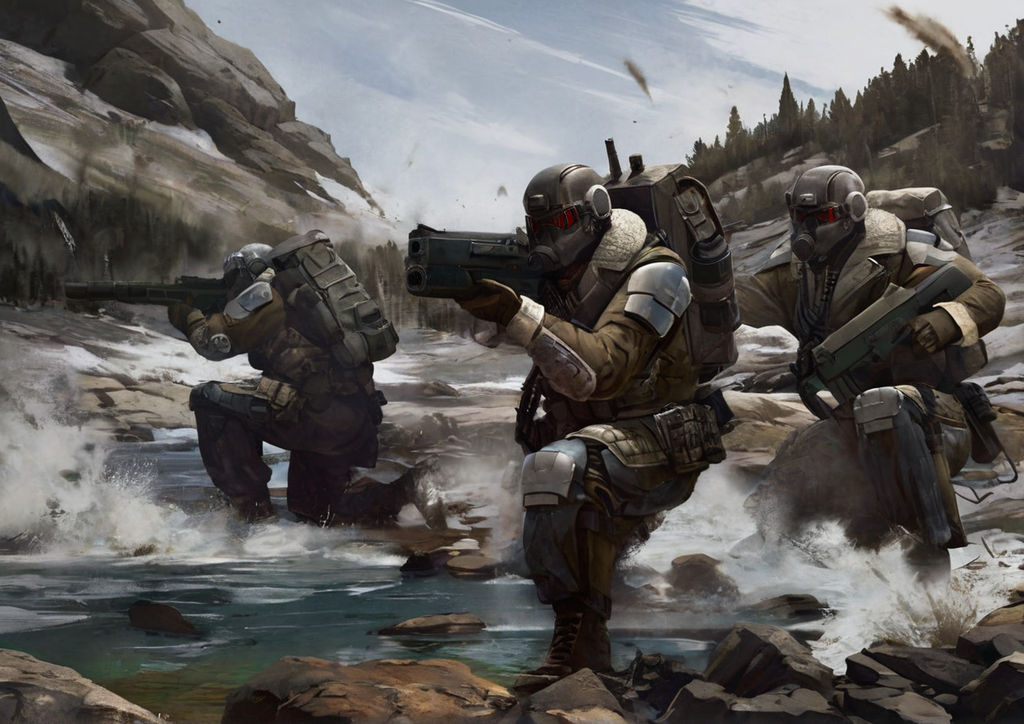 Futuristic delta force operators in action by Jordan Kahl - Playground