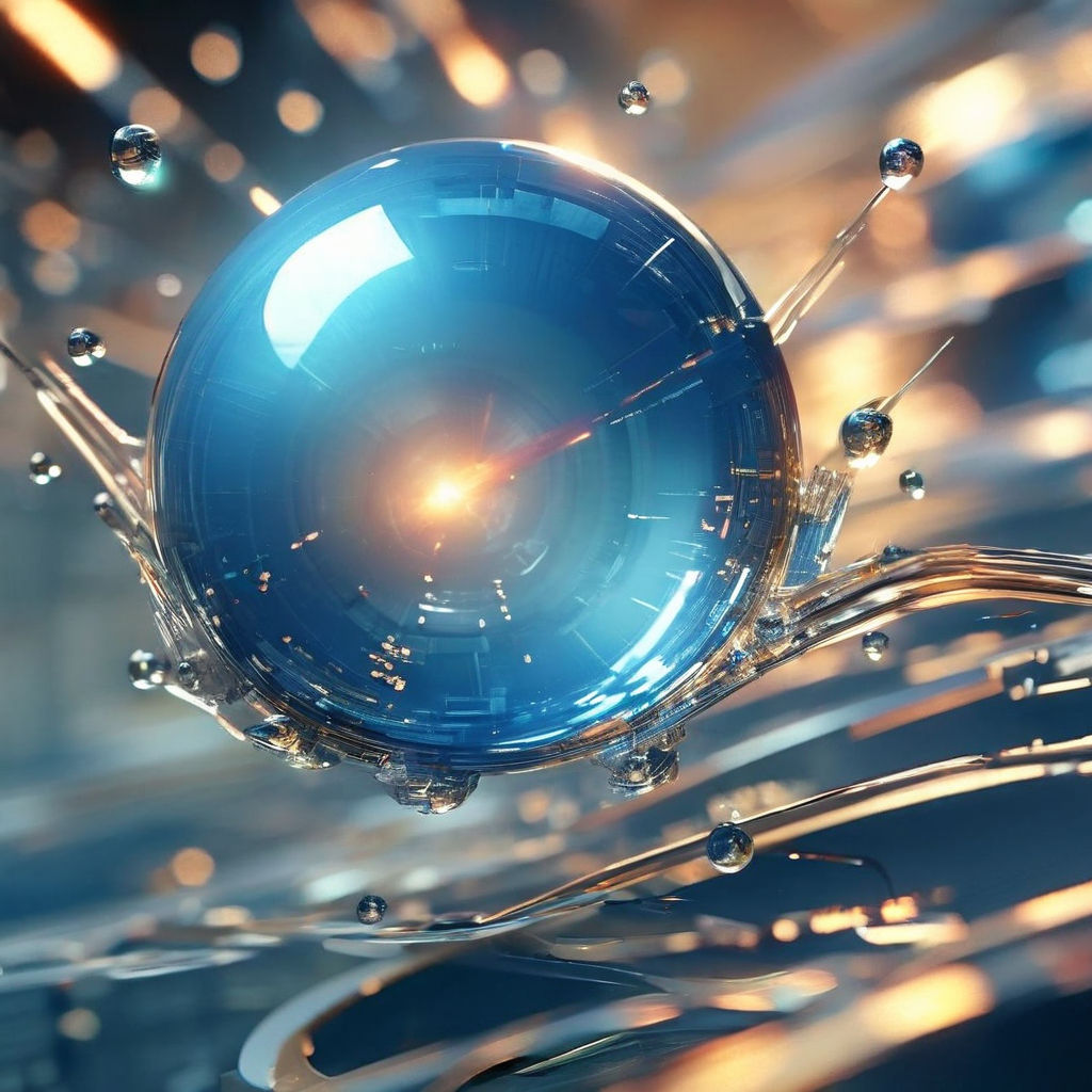 Gun Bullet traveling through the blue ball in the center of ... by ...