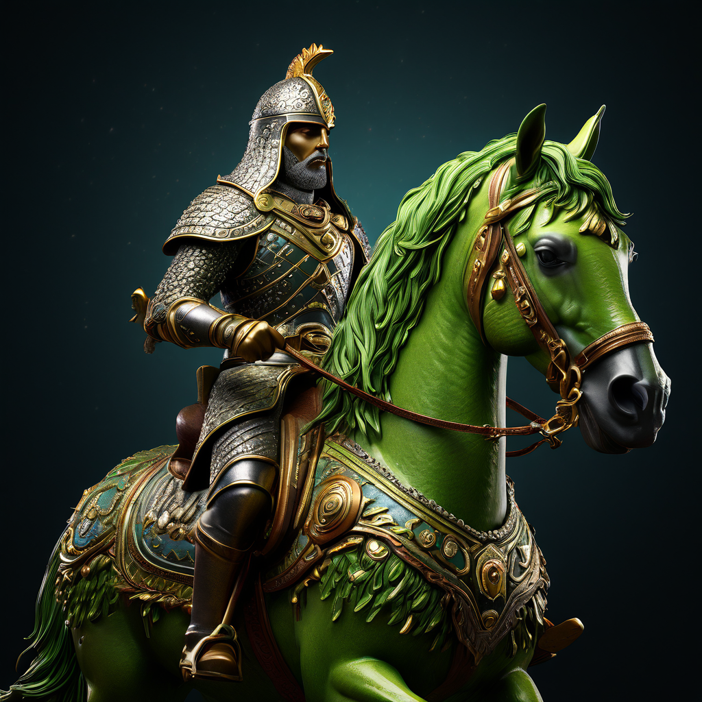 An avocado riding a horse by Shana Ritter - Playground