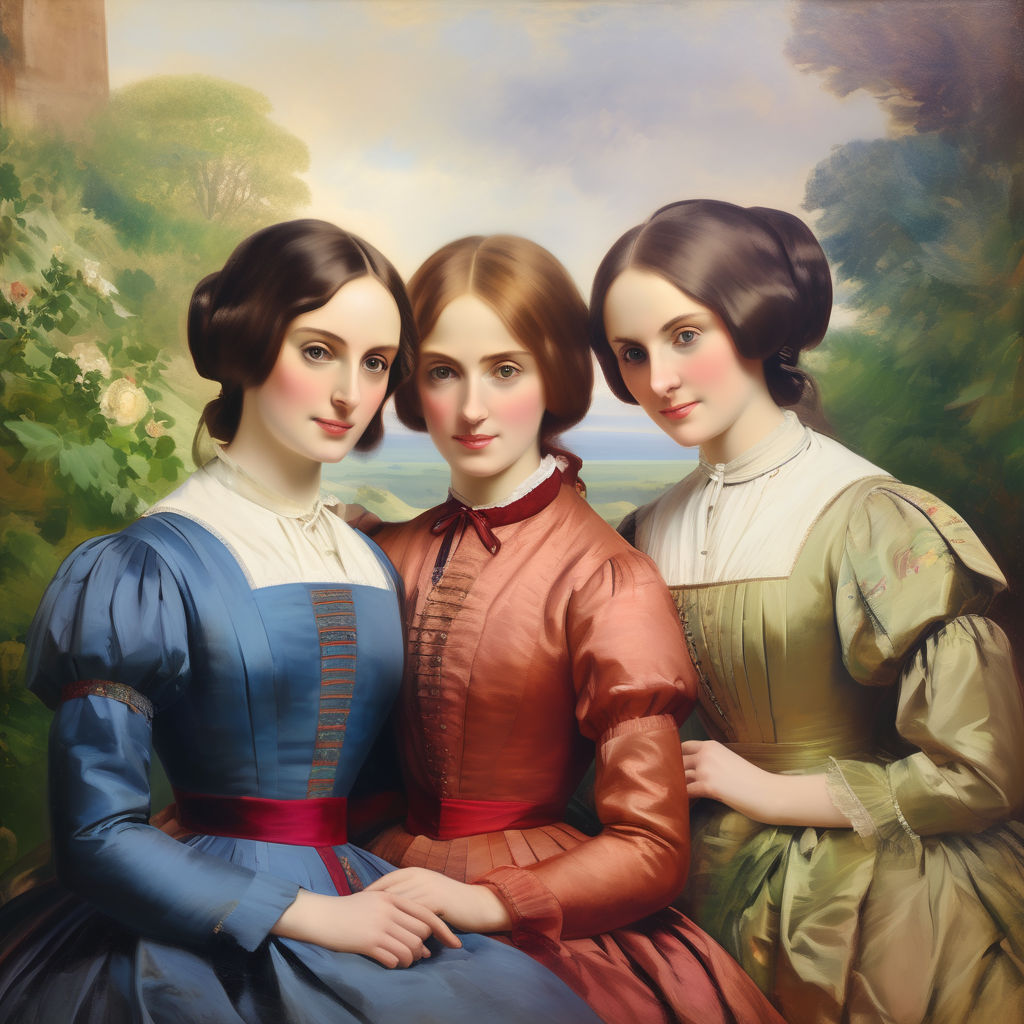 The portrait of the three Brontë sisters by Francesco C - Playground
