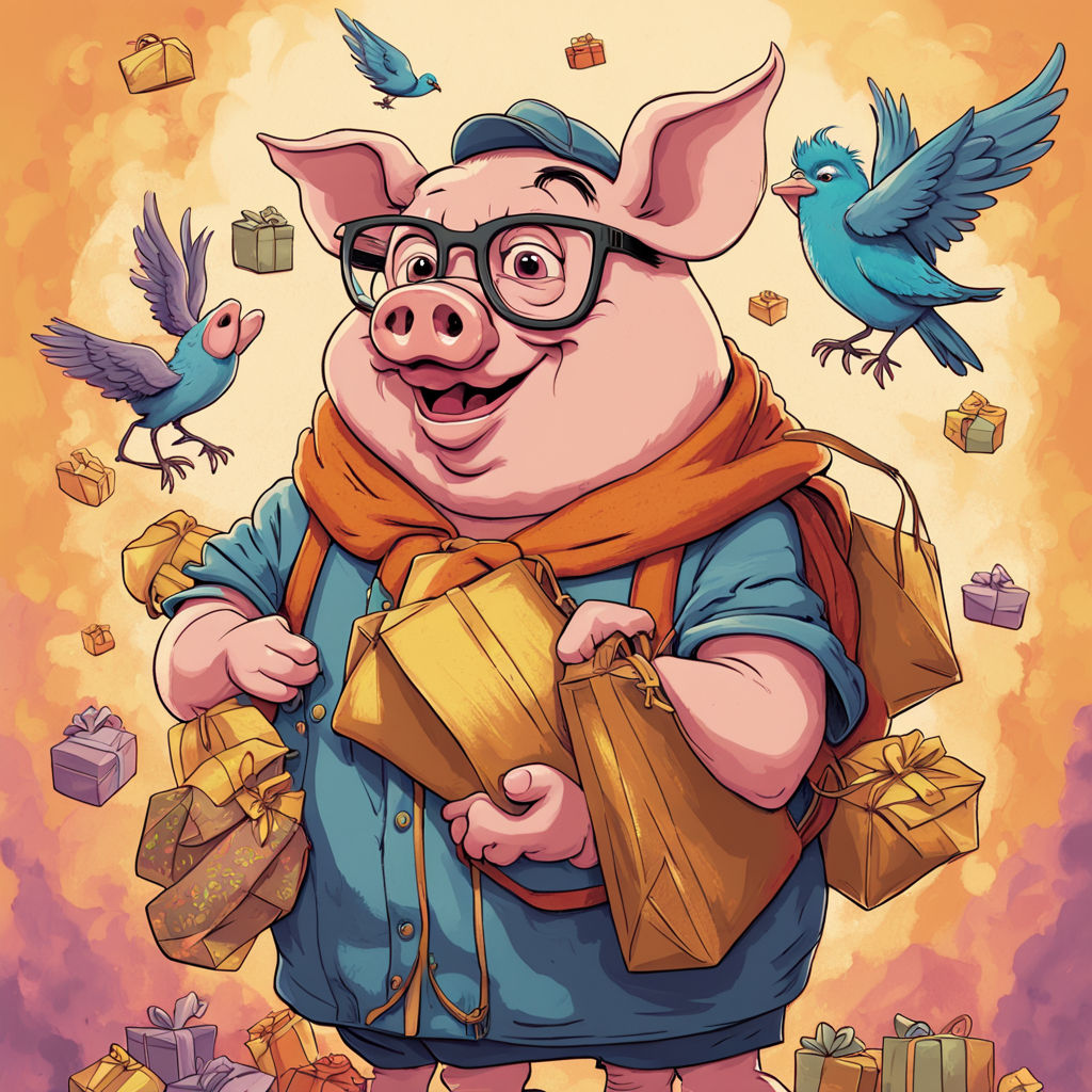 Disney-style illustration of a pig by Terra Marllo - Playground