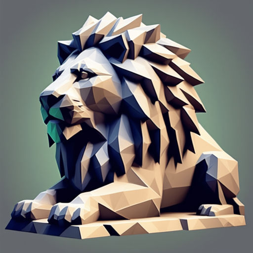 Cement aspect lion by Jorge Santrich - Playground