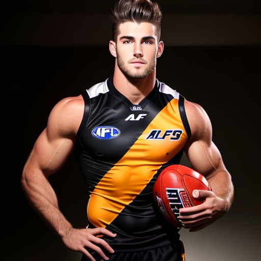 A handsome AFL footy player with detailed hair by Bilal Ammouche ...