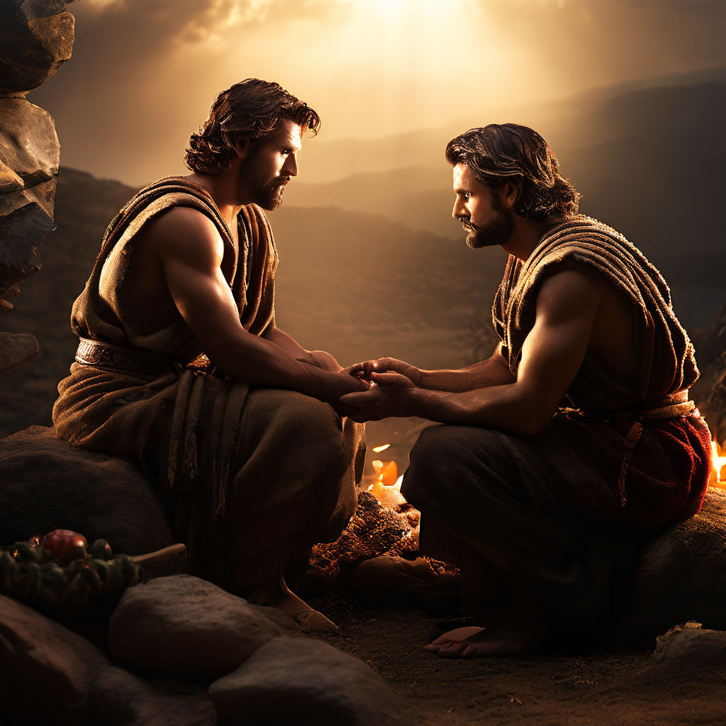 CAIN AND ABEL FROM THE BIBLE MAKING OFFERING TO GOD 8K REALI... by ...