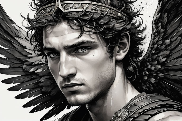 Close up face An ancient Greek Icarus by Stúdio Fox - Playground