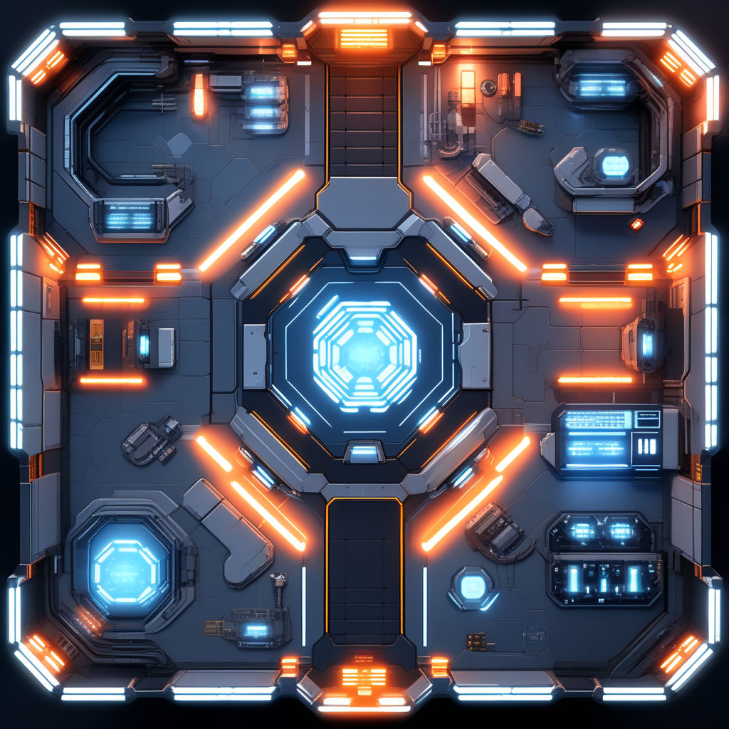 Sci-fi RPG map by Mateus Interciso - Playground