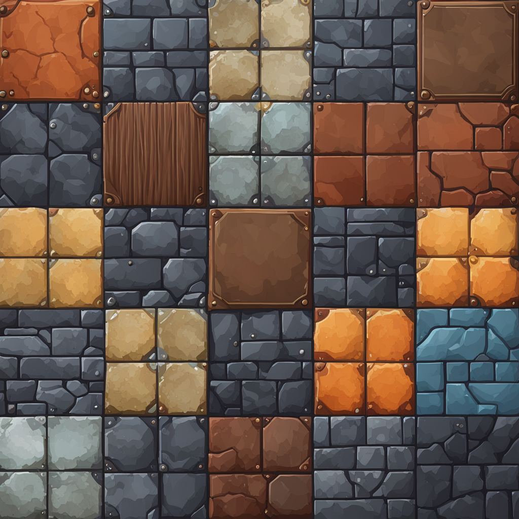 2D tile set metal Wall Texture sprite by CARLOS OSORNO - Playground